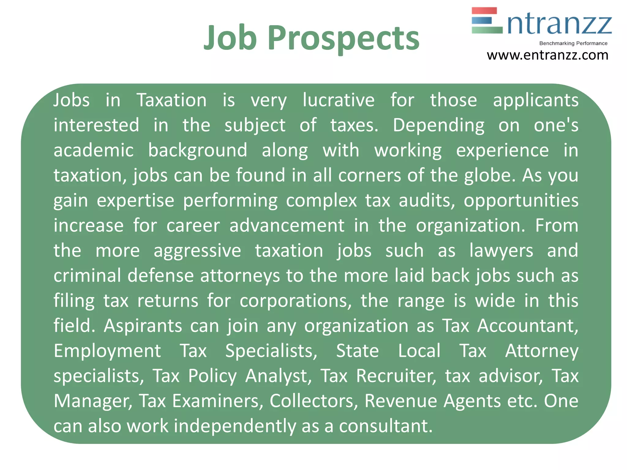 Careers in taxation | PDF