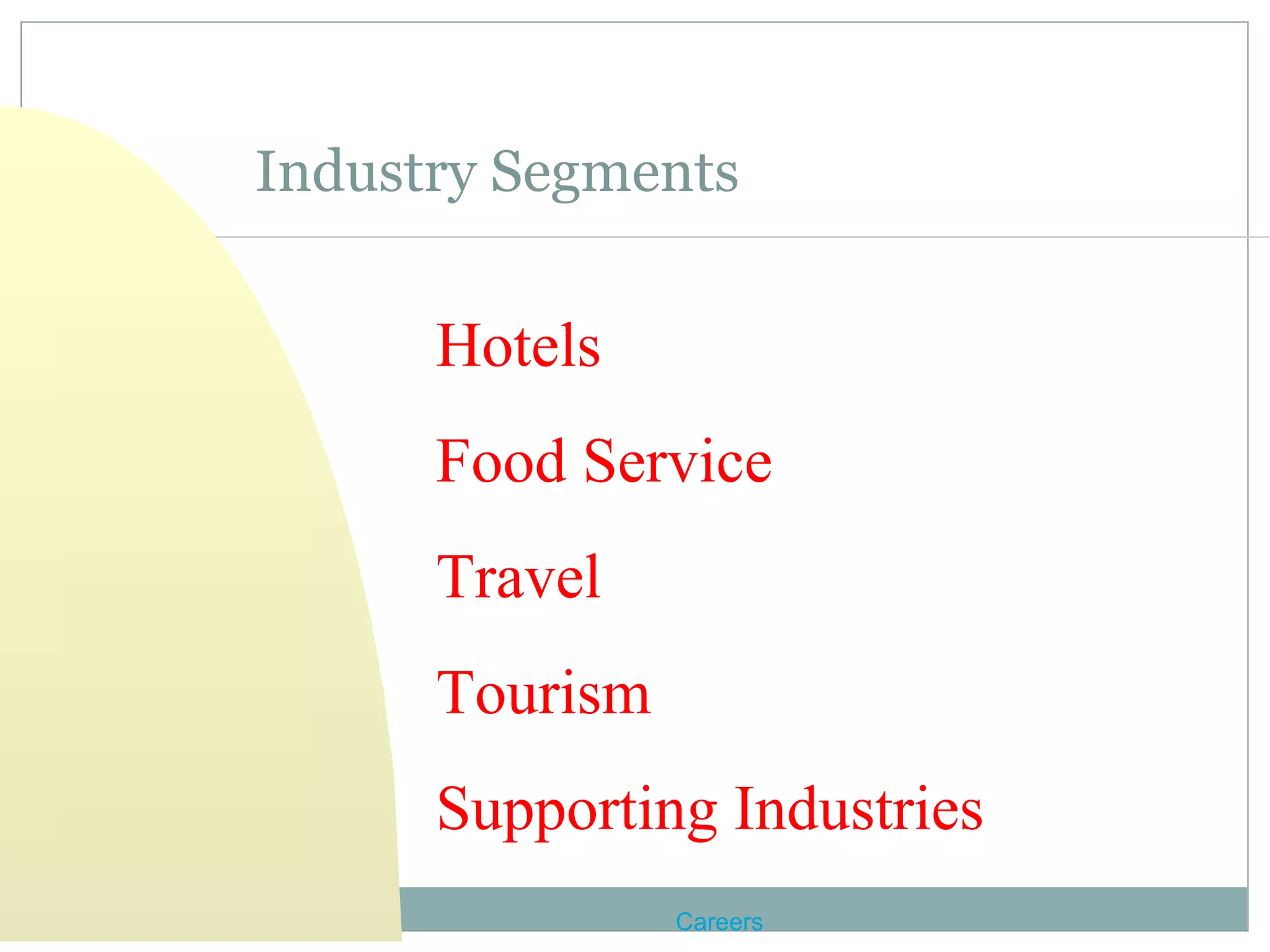 Careers in the hospitality industry | PPT