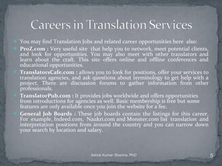 Careers in Translation Services | PPT