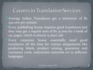 Careers in Translation Services | PPT