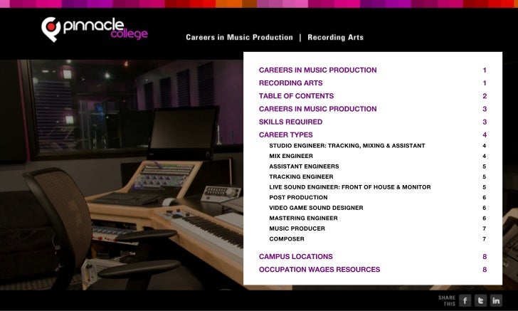 Careers music production