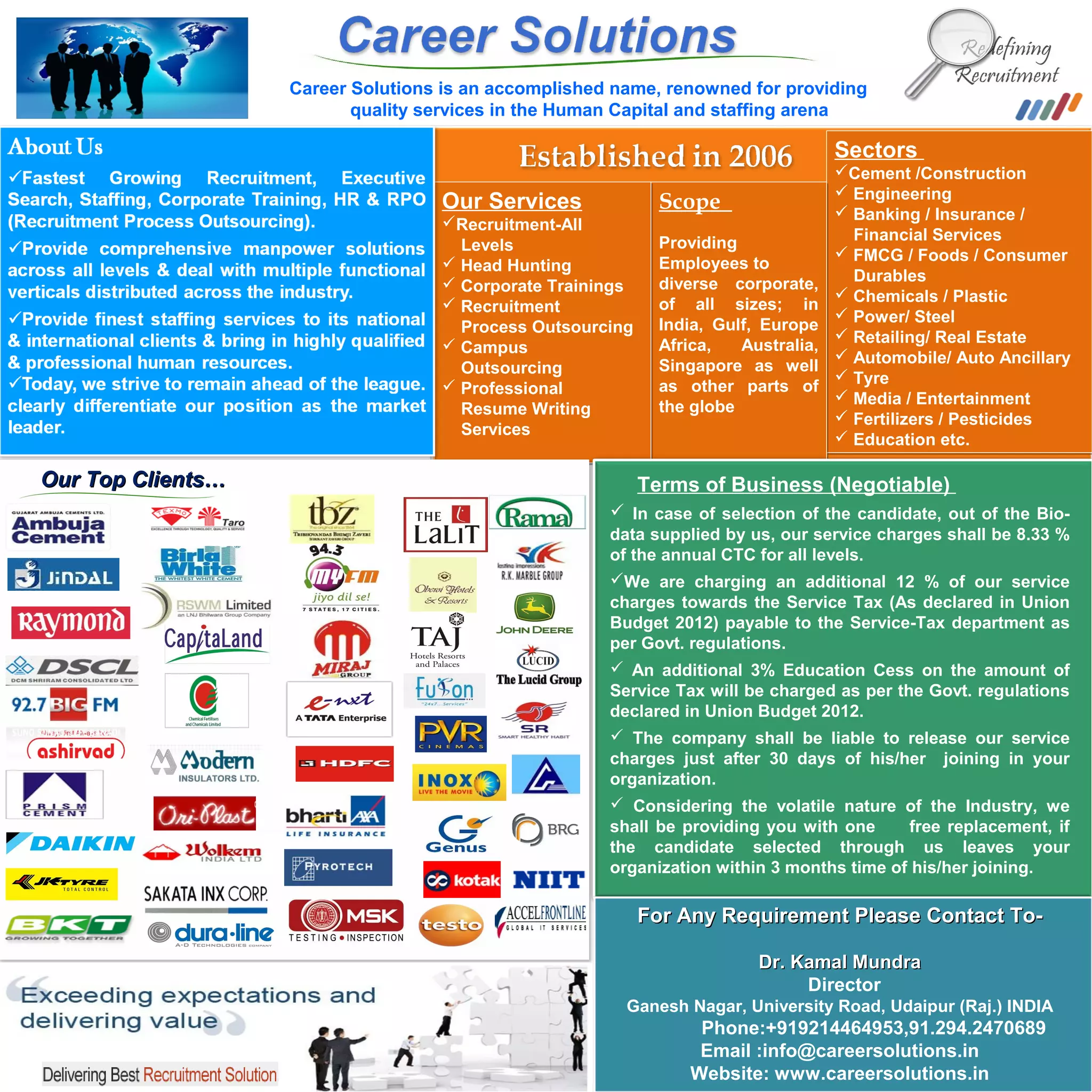 Career solutions brochure | PPT