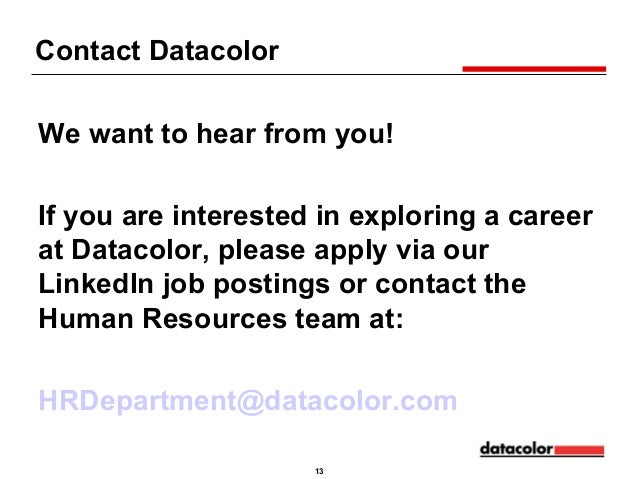 Why Join Datacolor?
