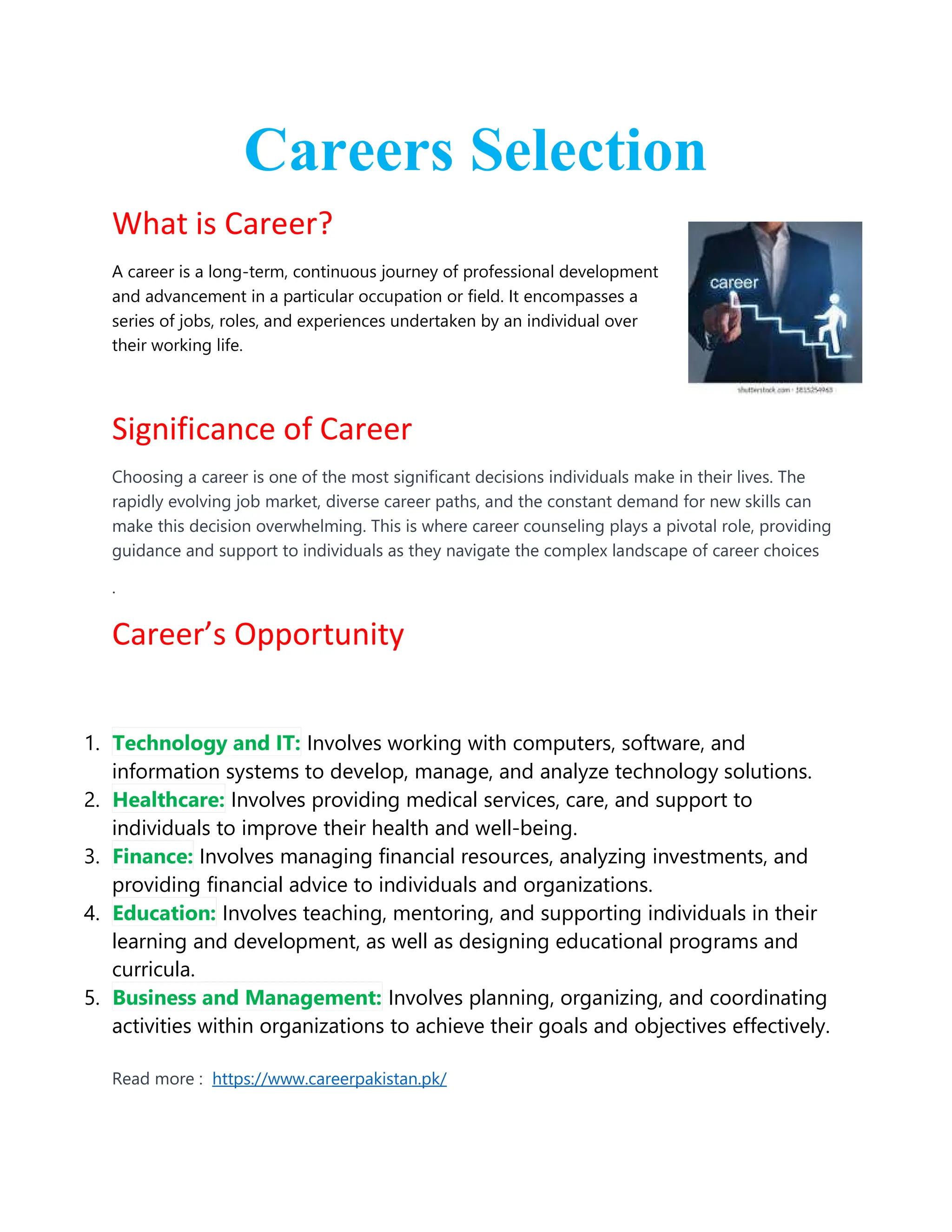 "Exploring Career Paths: Finding Your Passion" | PDF | Career Planning ...