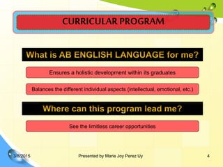 Career Talk: What AB English Language has in stored for you? | PPTX