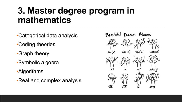 Career talk in Mathematics | PPTX | Postgraduate Education | College ...