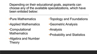 Career talk in Mathematics | PPTX