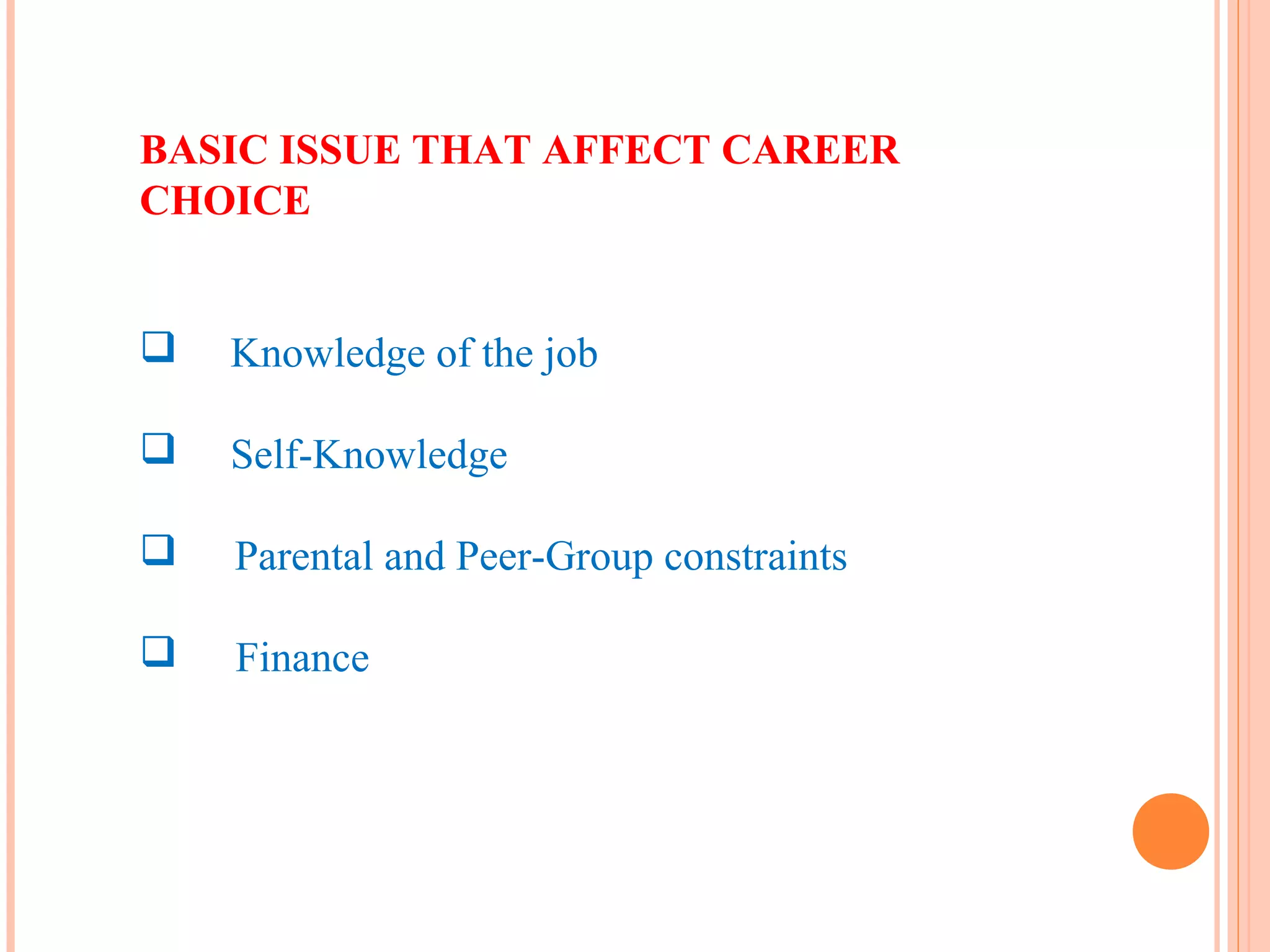 MAKING THE RIGHT CAREER DECISION. | PPT