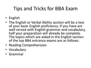 Career tutorials-Leading Coaching Classes for BBA | PPTX