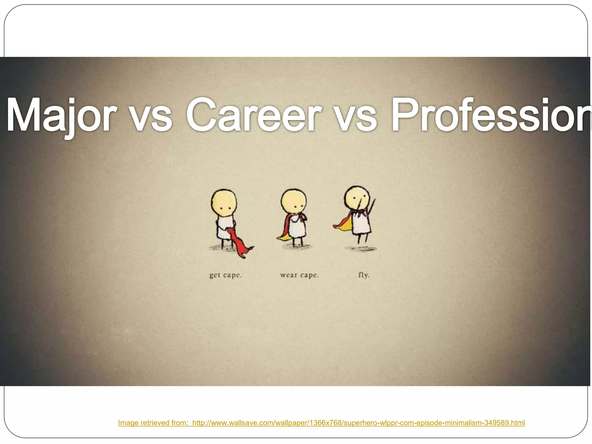 Career vs profession vs major | PPTX
