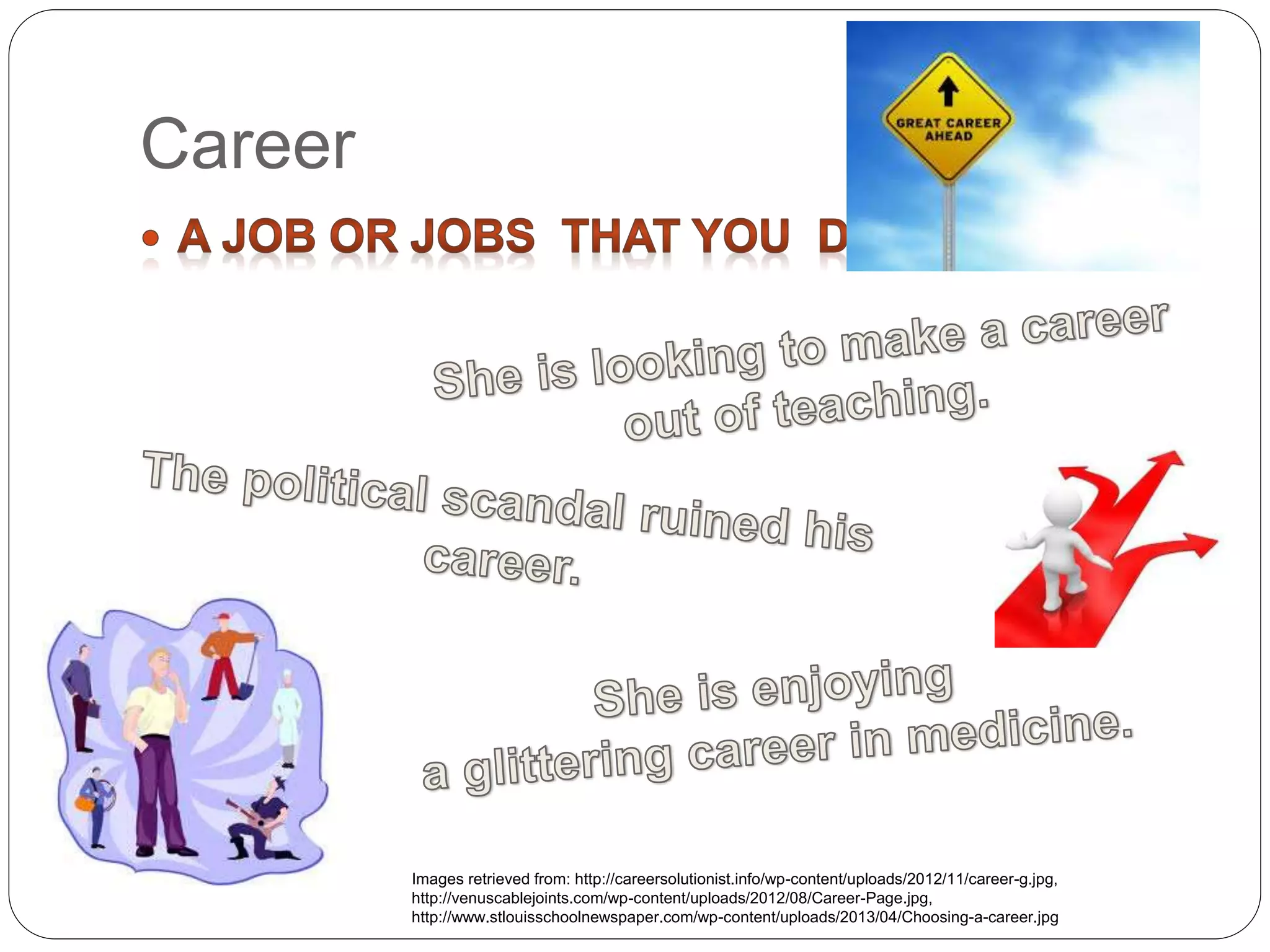 Career vs profession vs major | PPTX
