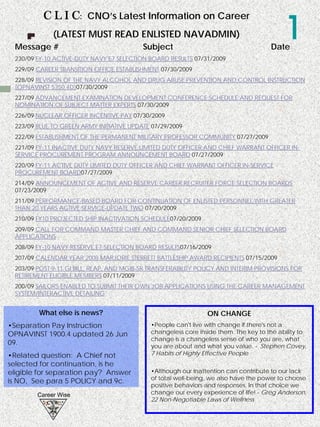 Career wise august 2009 | PDF