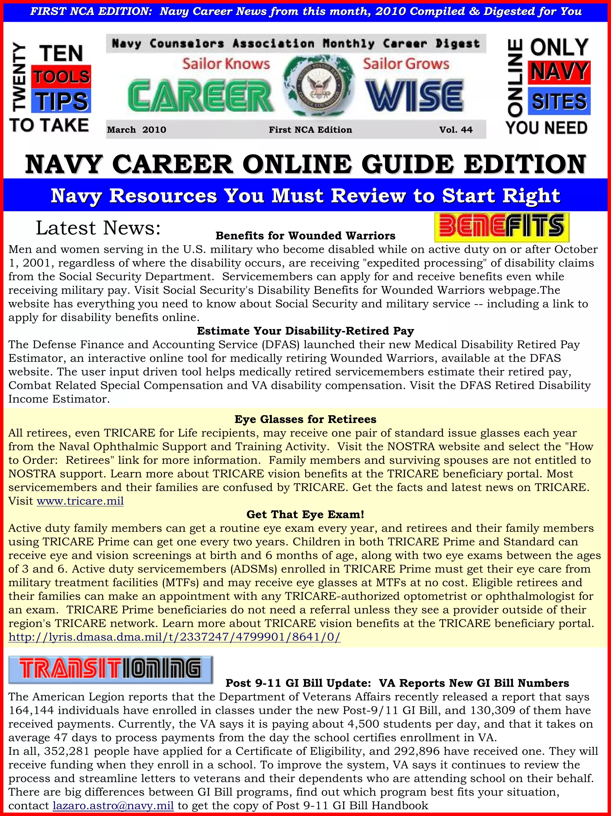 Career wise nca edition march 2010 | PDF