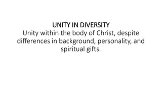 As it is, there are many parts, but one body. | PPTX
