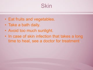 Care For The Sense Organs | PPS