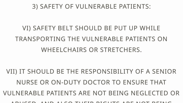 CARE FOR VULNERABLE PATIENTS for ur.pptx | First Aid | Injuries