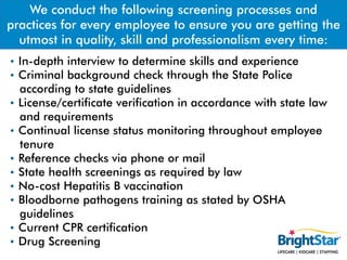 Caregiver Screening Practices | PPT