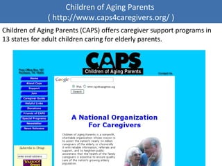 Caregiver National Resources | PPT