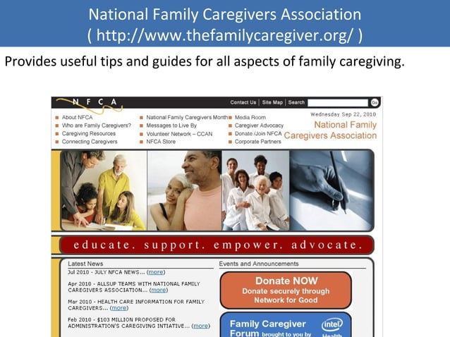 Caregiver National Resources | PPT