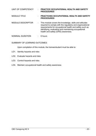 Caregiving nc ii | DOC