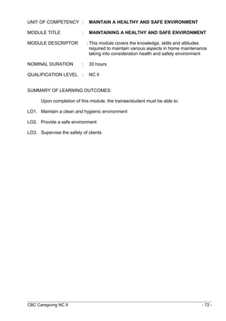 Caregiving nc ii | DOC