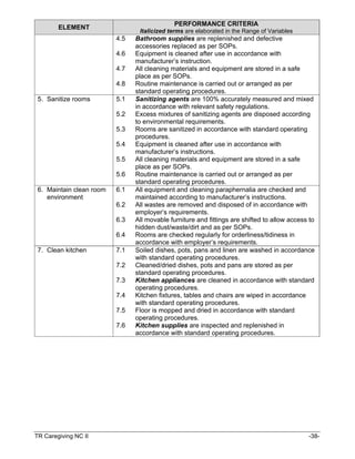 Caregiving NC II Training Regulations for TESDA Trainer | PDF
