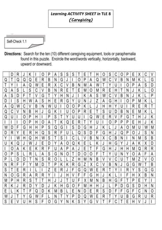 caregiving TLE QUiz.docxvbnnmmmhhhhhhhhh | PDF