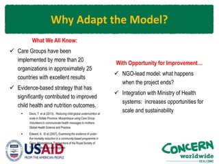 Integrating Care Groups into Government Structures: Learning from an ...