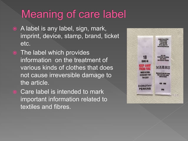 Care labelling | PPTX | Style & Fashion