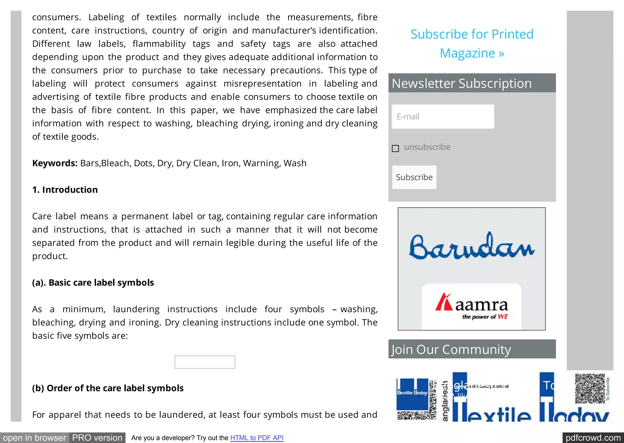 Care labels a need of the day | PDF