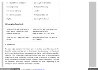 Care labels a need of the day | PDF