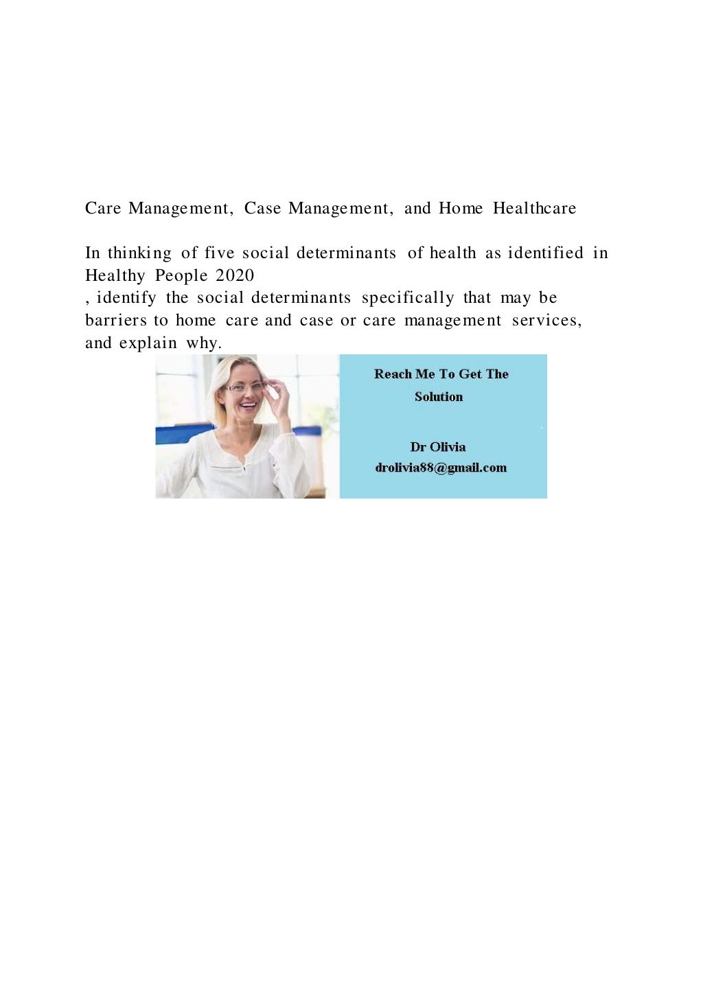 Care Management, Case Management, and Home HealthcareIn | DOCX