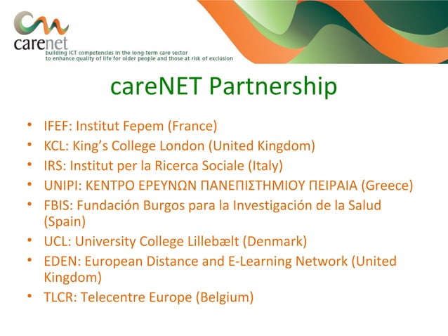 CareNET project explained | PPT
