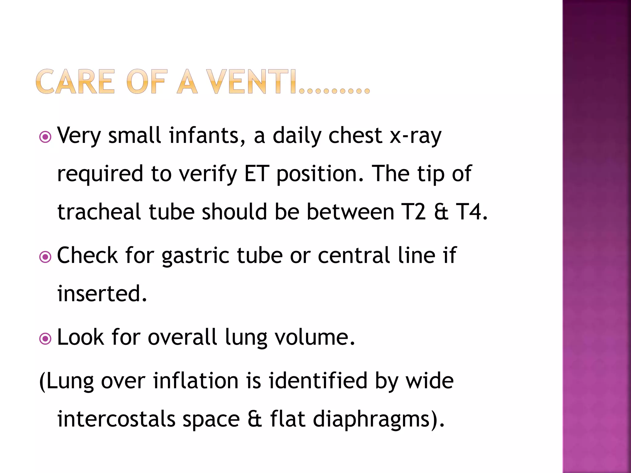 Care of a ventilated child | PPTX