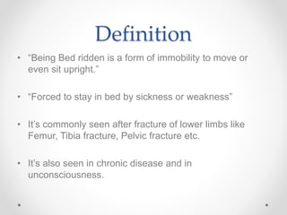 Care of Bed ( Plaster cast & Traction)- ridden Patient.pptx