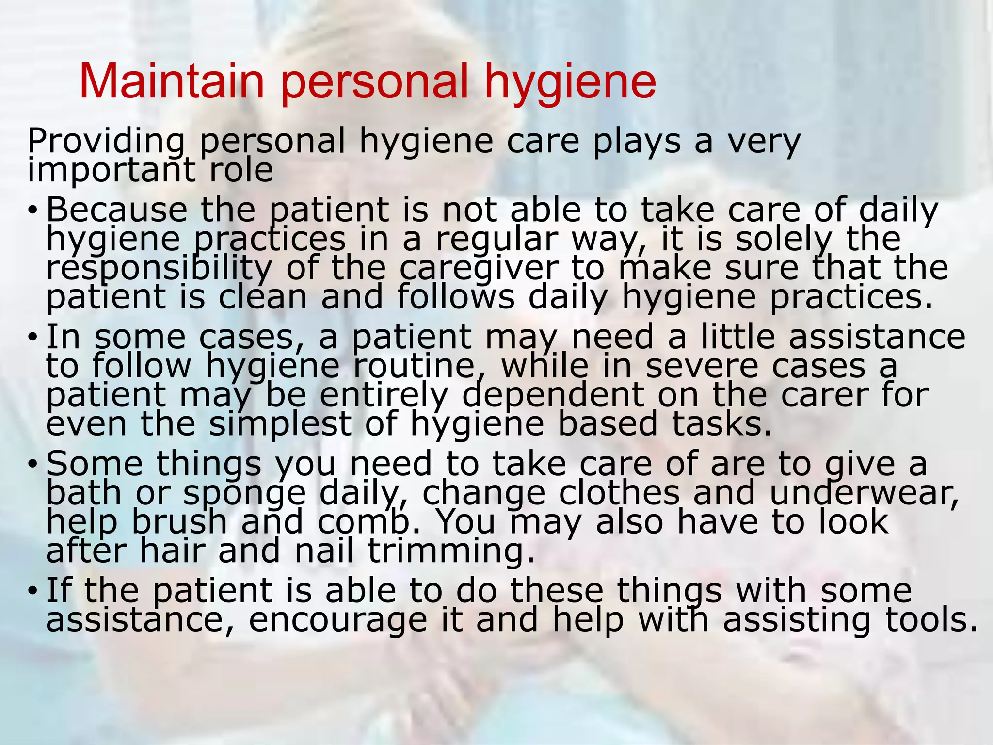 Care of bedridden patient | PPTX