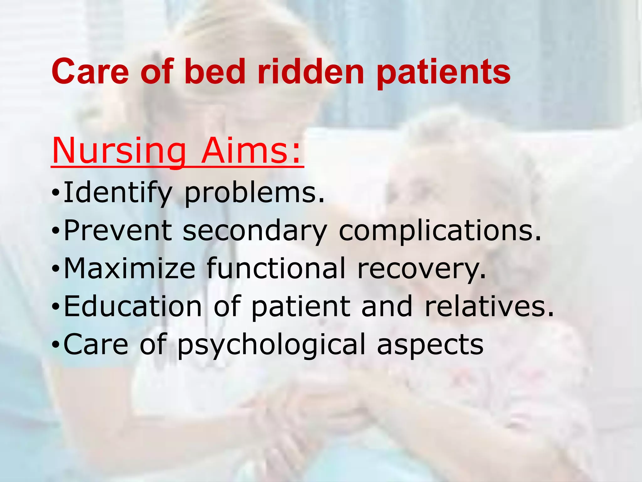 Care of bedridden patient | PPTX
