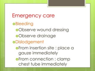 Care of client with chest tube | PPTX