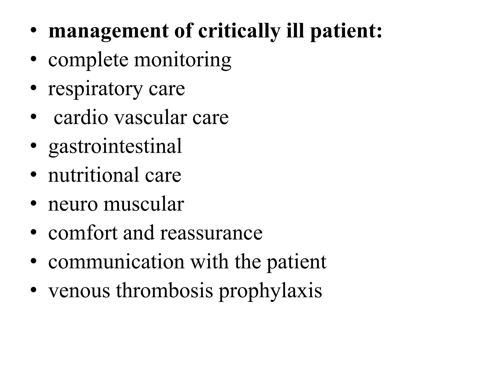 Care of critically ill patient | PPTX