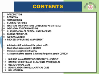 Care of critically ill patient with Covid-19 | PPTX