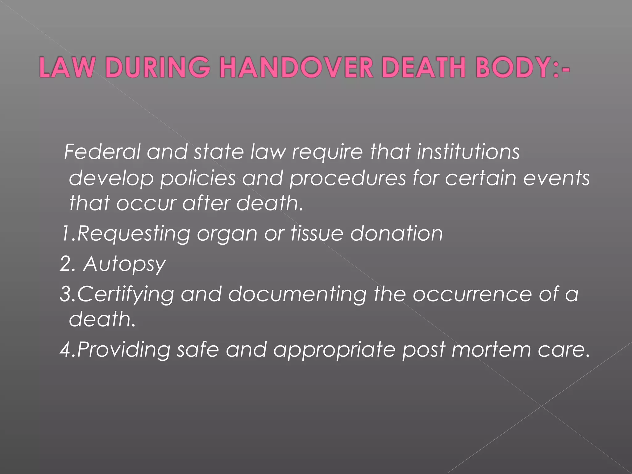 Care of dying and death | PPT