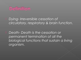 Care of dying and death | PPT