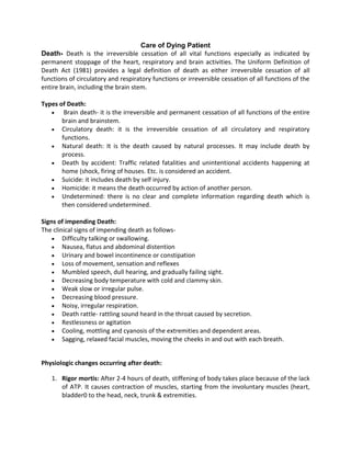 Care of Dying Patient.docx