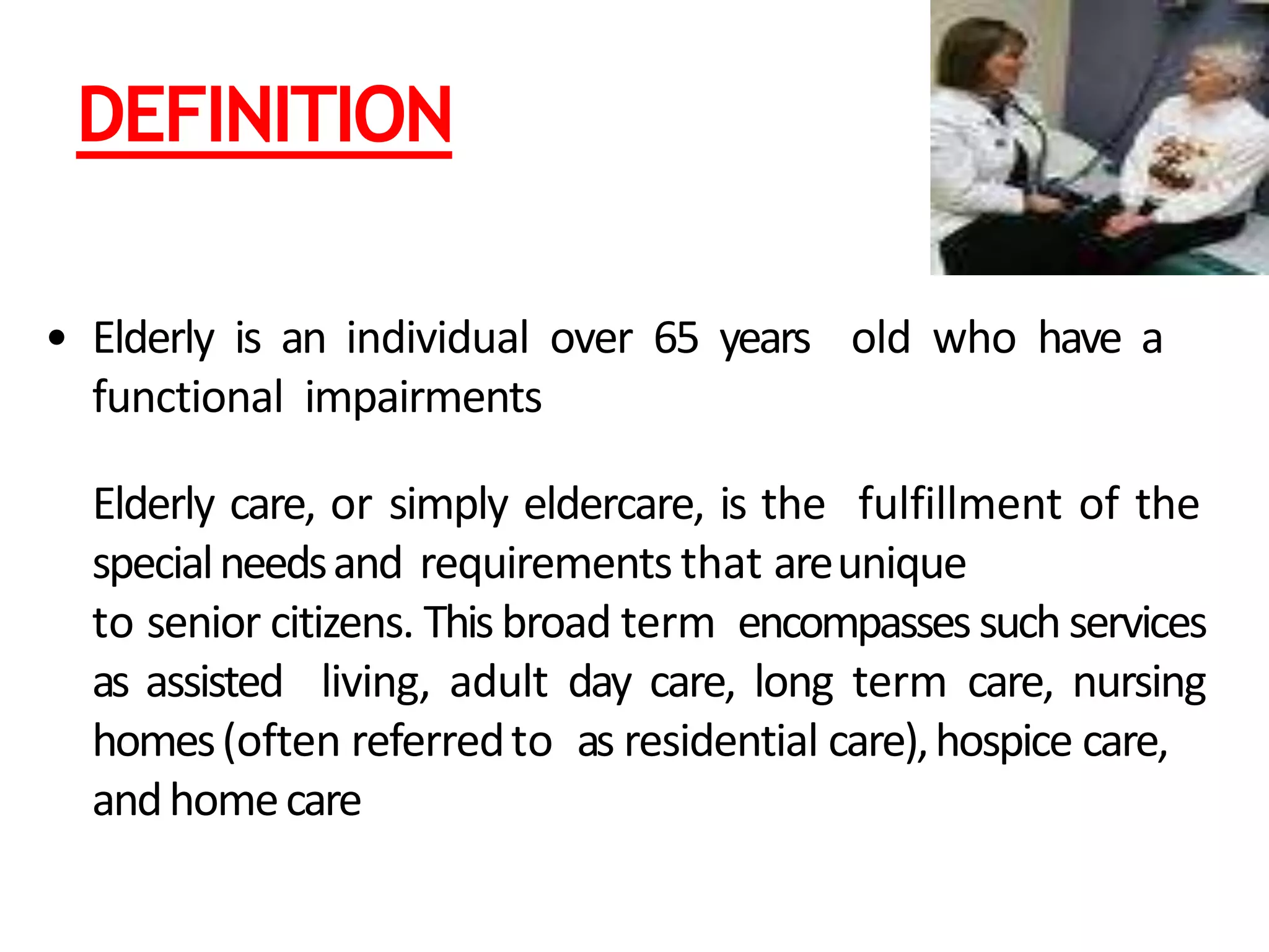 Care of elderly | PPTX
