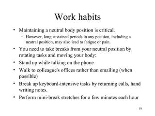 Care Of Hands And Arms For Computer Users | PPT