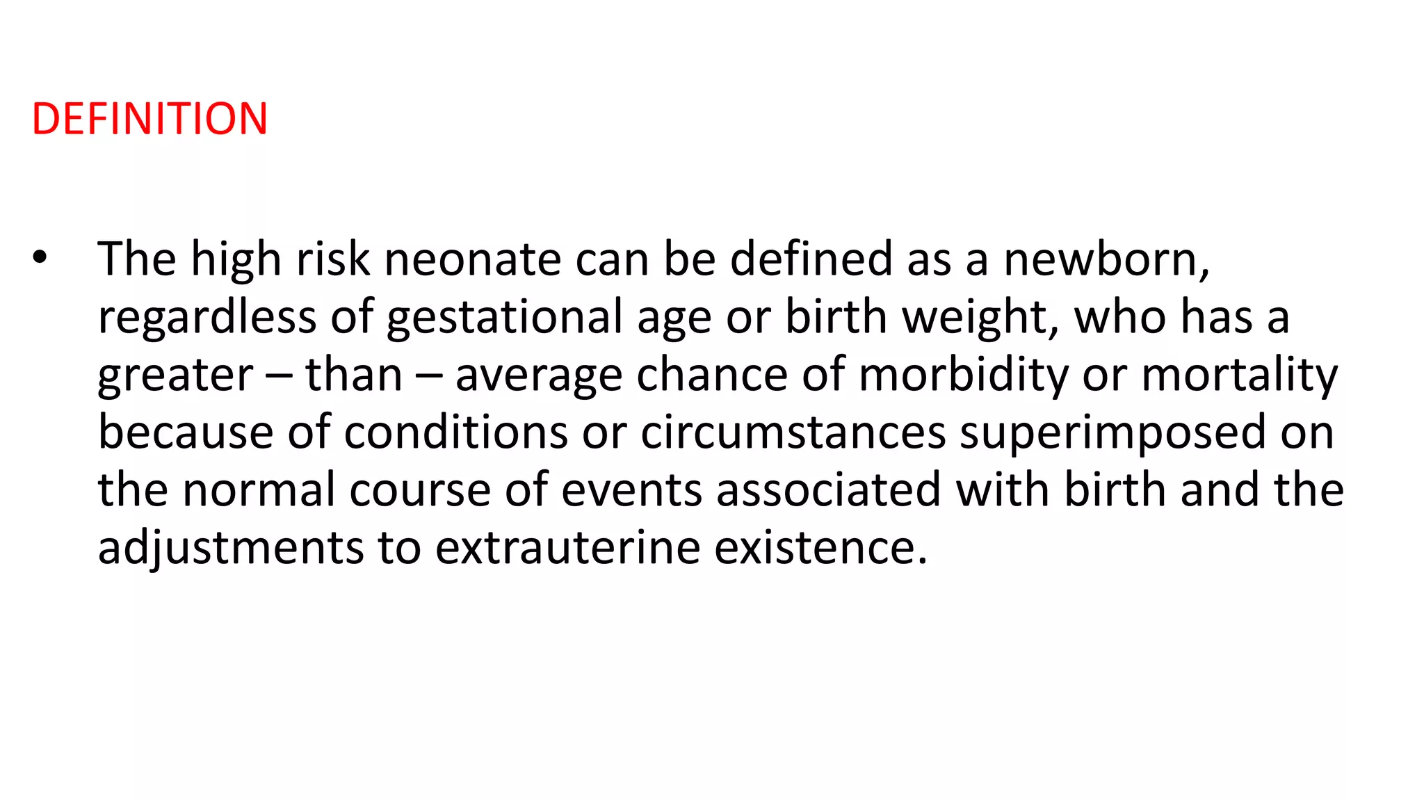 Care of high risk new born | PPTX