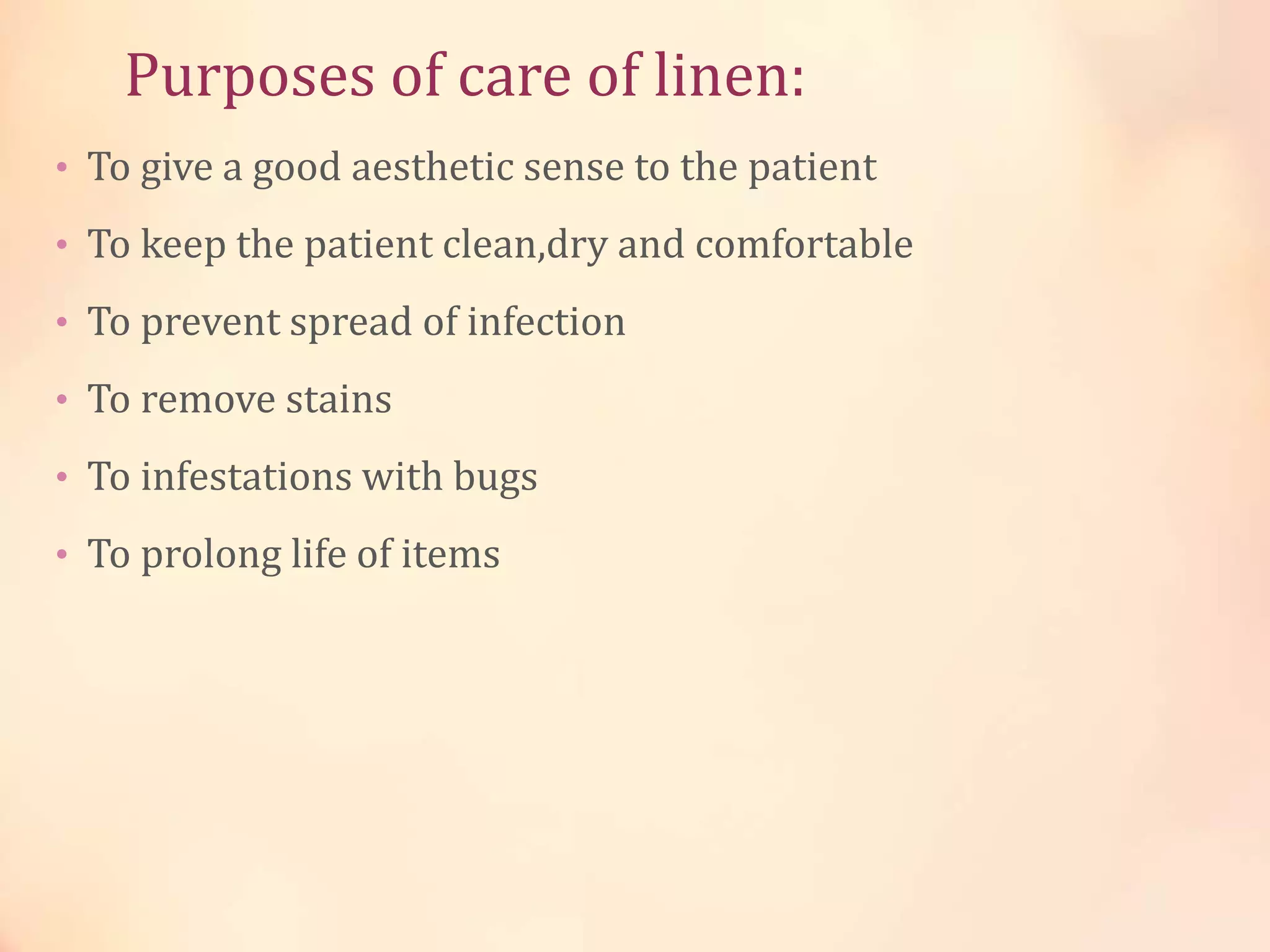 Care of linens, rubber goods,glasswares | PPTX