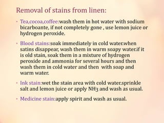 Care of linens, rubber goods,glasswares | PPTX