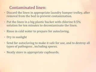 Care of linens, rubber goods,glasswares | PPTX