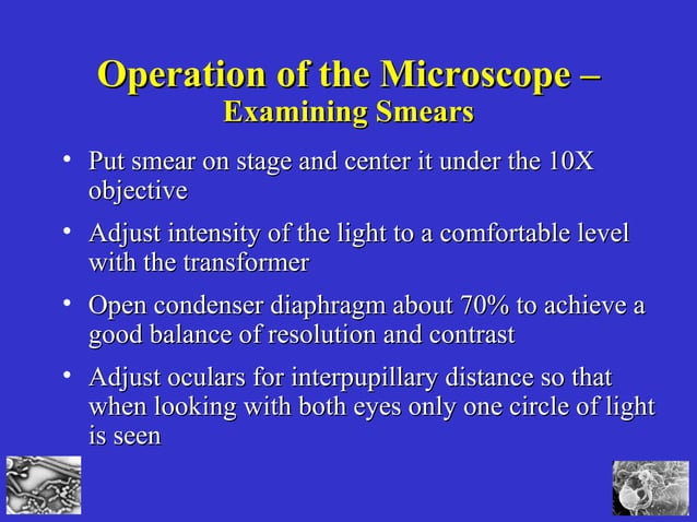 Care of microscope | PPT | Eye and Vision Conditions | Diseases and ...